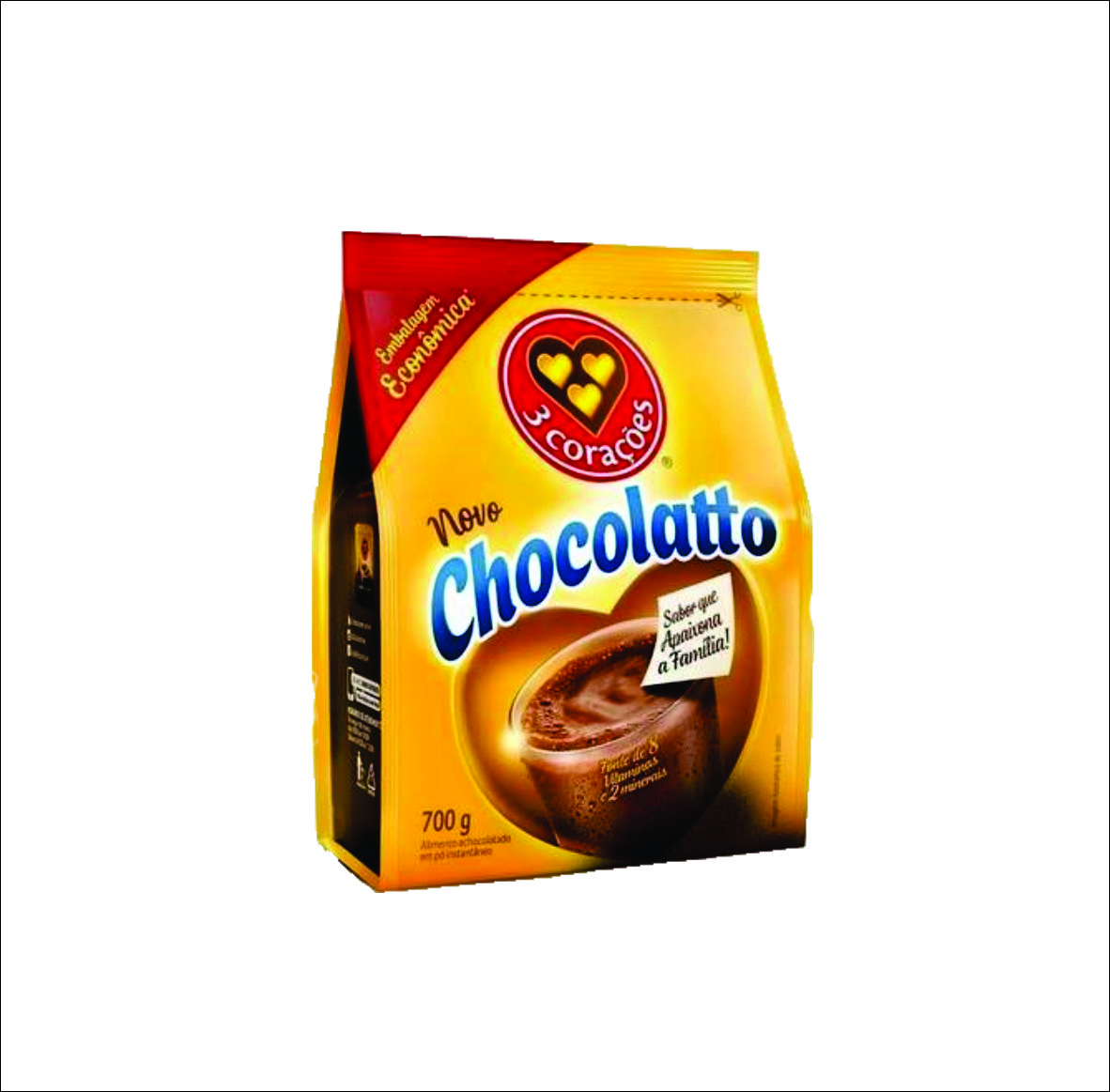 ACHOCOLATADO CHOCOLATTO 3 CORAÇÕES 700G | Supermercados Mister Júnior